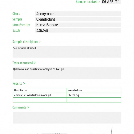 HILMA BIOCARE - OXANDROLONE (ANAVAR) 10mg/tab 100 tabs | Gym Supps | UK ...